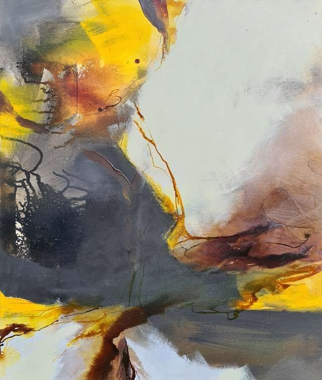 Enkaustik - Floral Nr 5 von Annegret Mainz