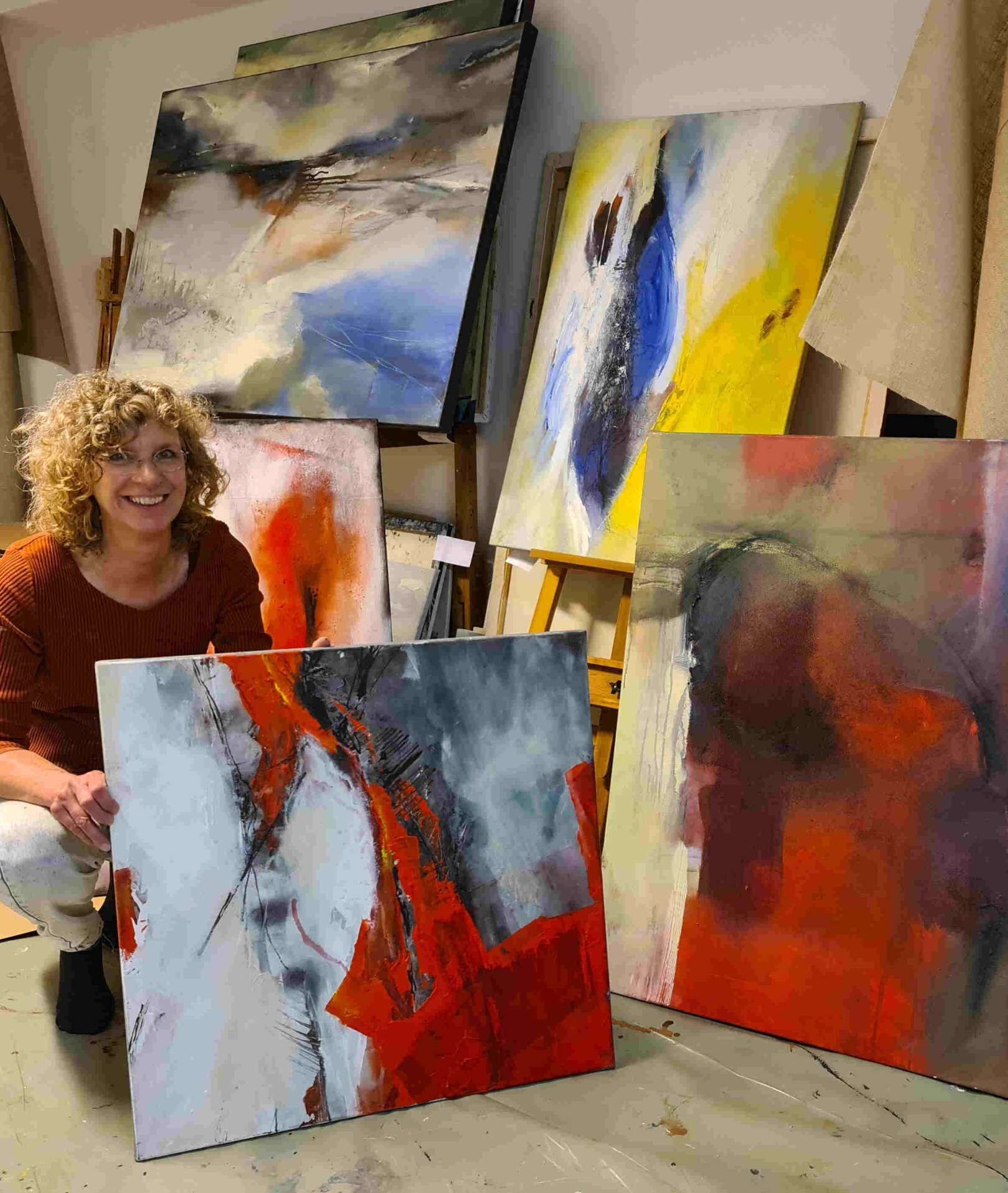 Enkaustik - Floral Nr 5 von Annegret Mainz